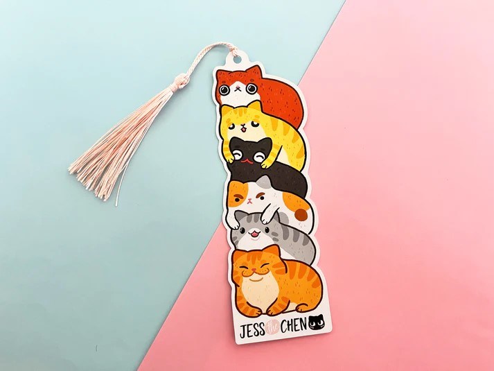 JESSTHECHEN: Cat Stack Bookmark – Monsterthreads