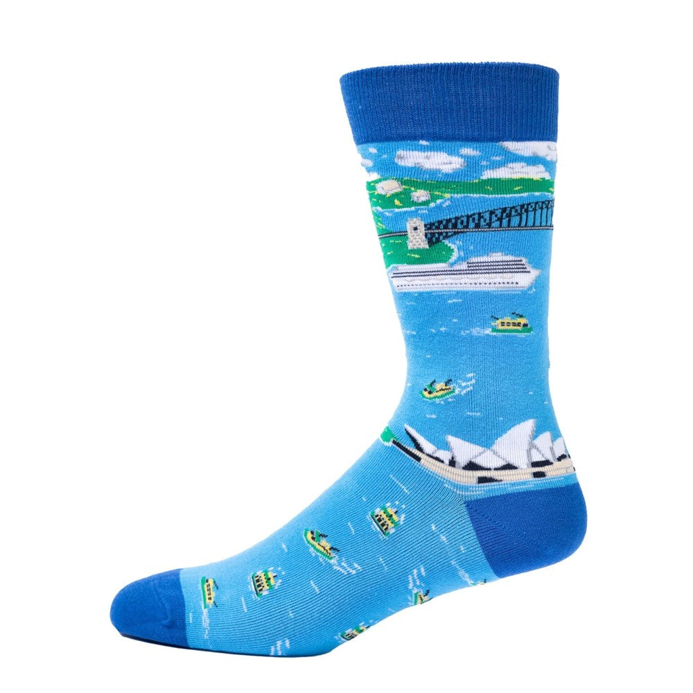 Spencer Flynn: Harbour Bridge & Opera House Mens Socks – Monsterthreads