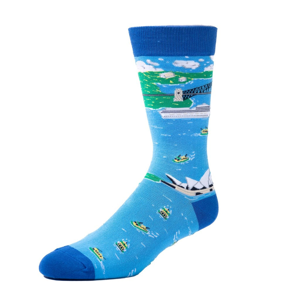 Spencer Flynn: Harbour Bridge & Opera House Mens Socks – Monsterthreads