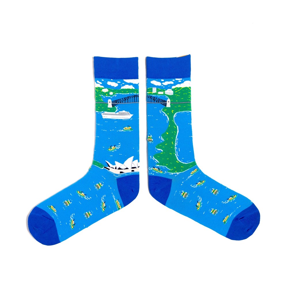 Spencer Flynn: Harbour Bridge & Opera House Mens Socks – Monsterthreads