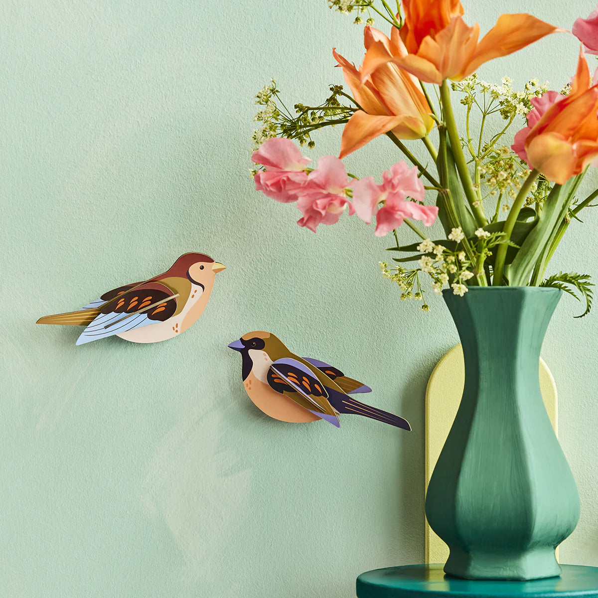 Studio Roof: Wall Art Garden Birds (B6) - Sparrows – Monsterthreads