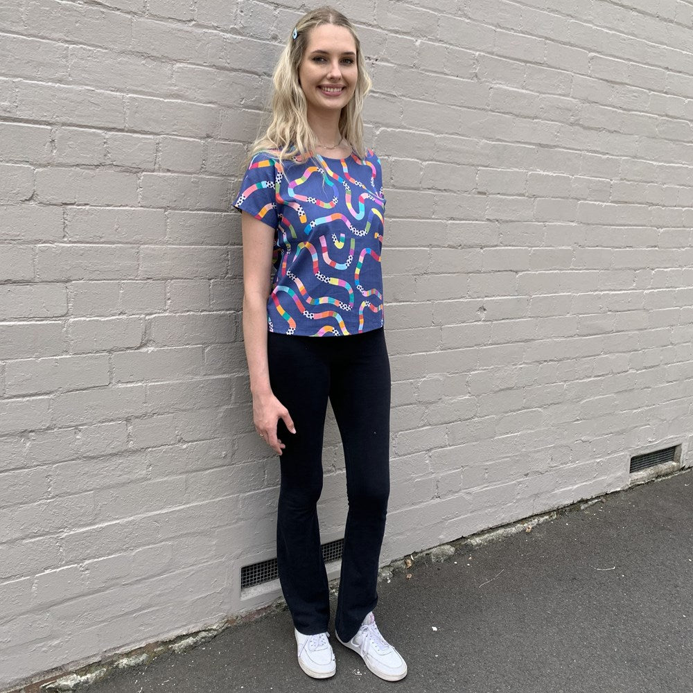 Rainbow Topographic Womens Top – Monsterthreads