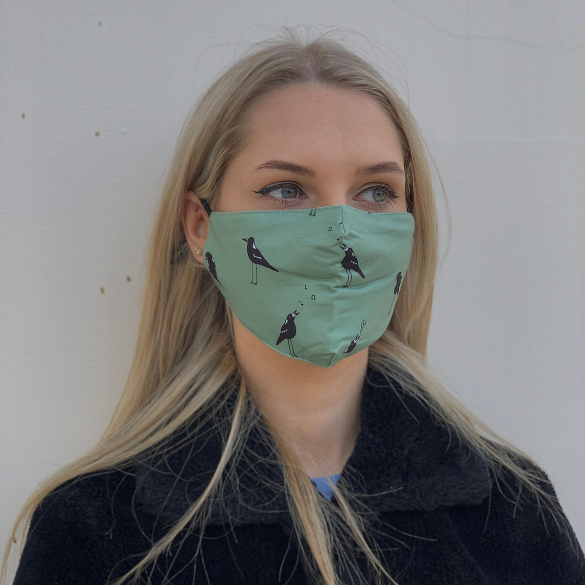 Premium Face Mask with Nose Wire - Magpies – Monsterthreads