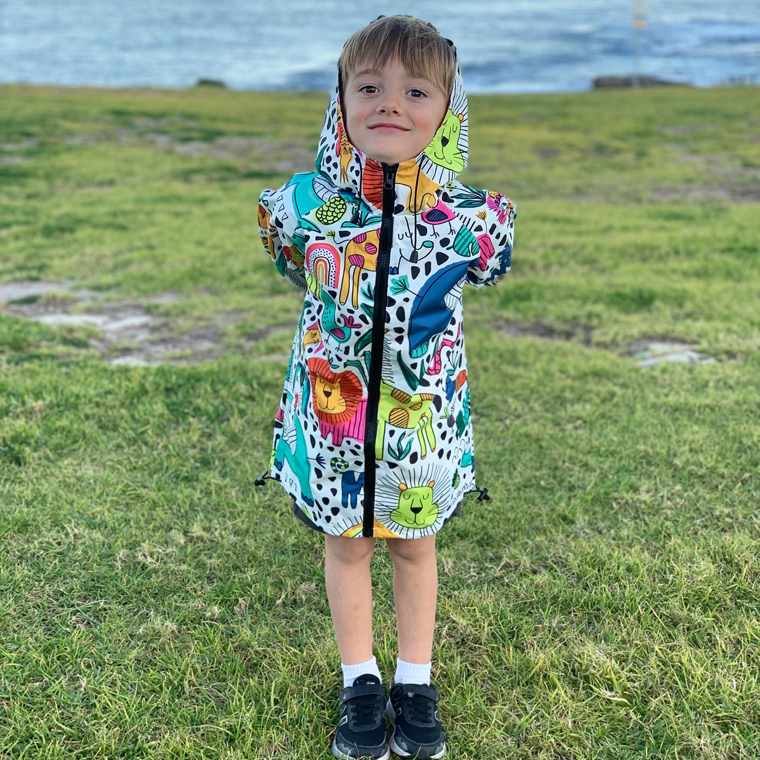 Raincoat: Doodle Safari Kids – Monsterthreads