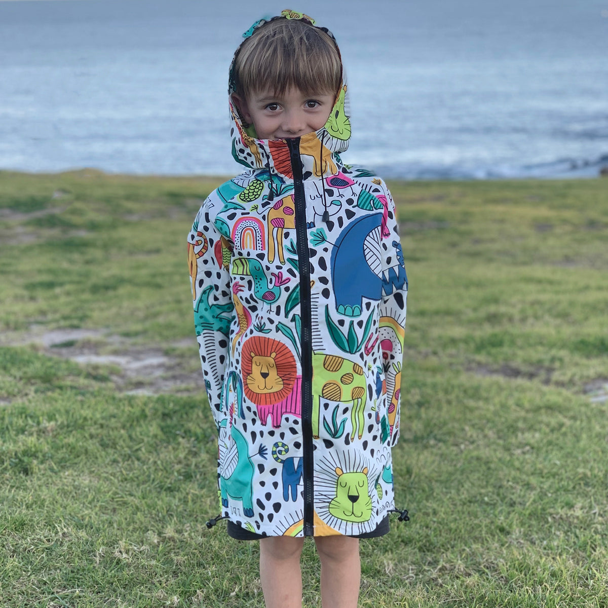 Raincoat: Doodle Safari Kids – Monsterthreads