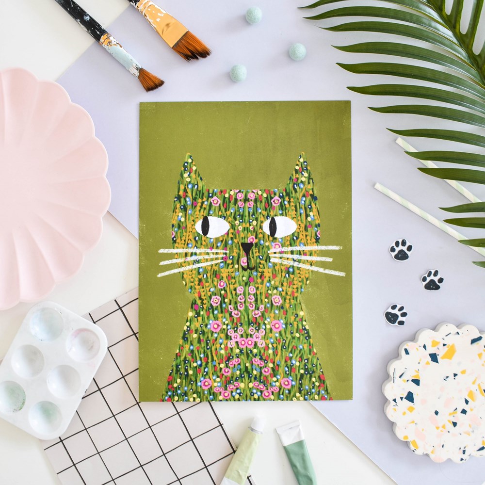 Niaski: Greeting Card Klimt Cat – Monsterthreads