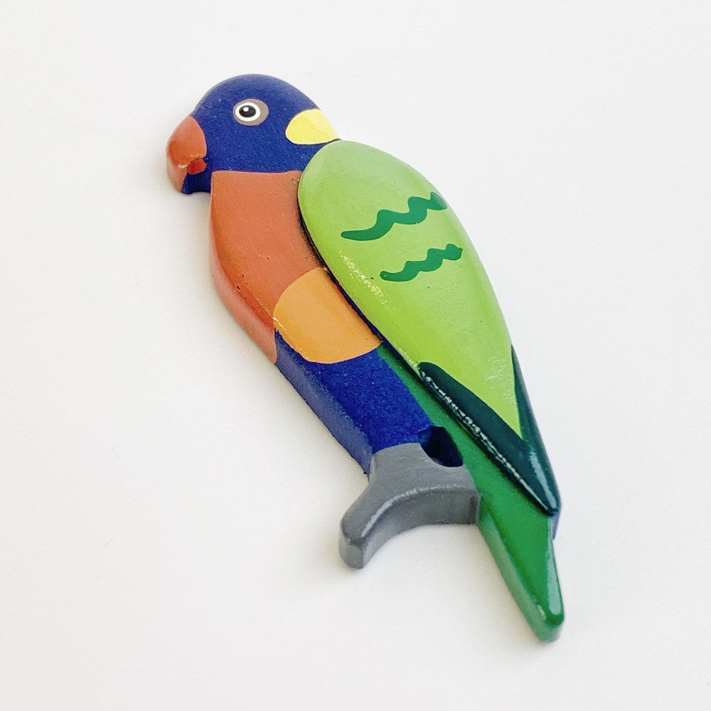 Triple 8 Design Studios: Timber Magnet Rainbow Lorikeet – Monsterthreads