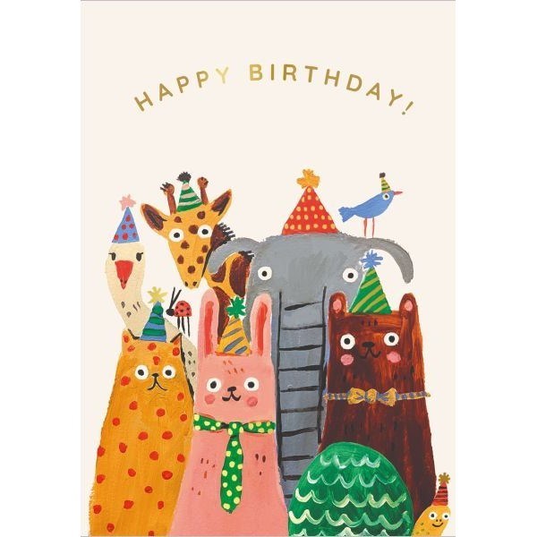 Ohh Deer: Foil Greeting Card Happy Birthday Animals – Monsterthreads