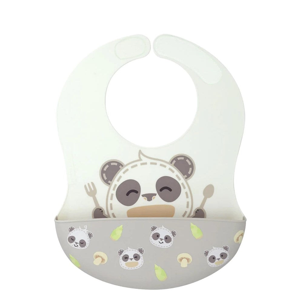 Marcus & Marcus: Wide Coverage Bib Grey Panda – Monsterthreads