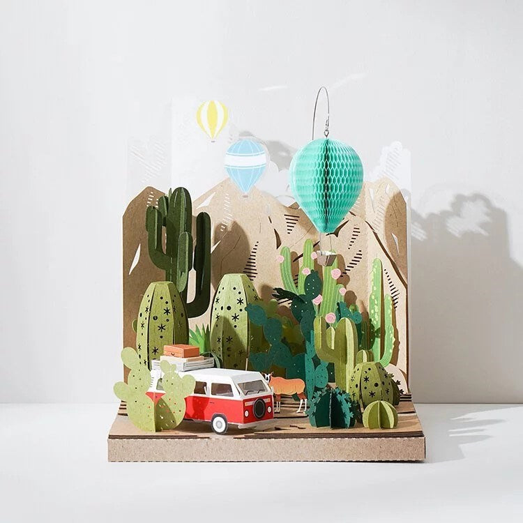 Paper Thoughts: Lasercut Paper Model Balloon Trip – Monsterthreads