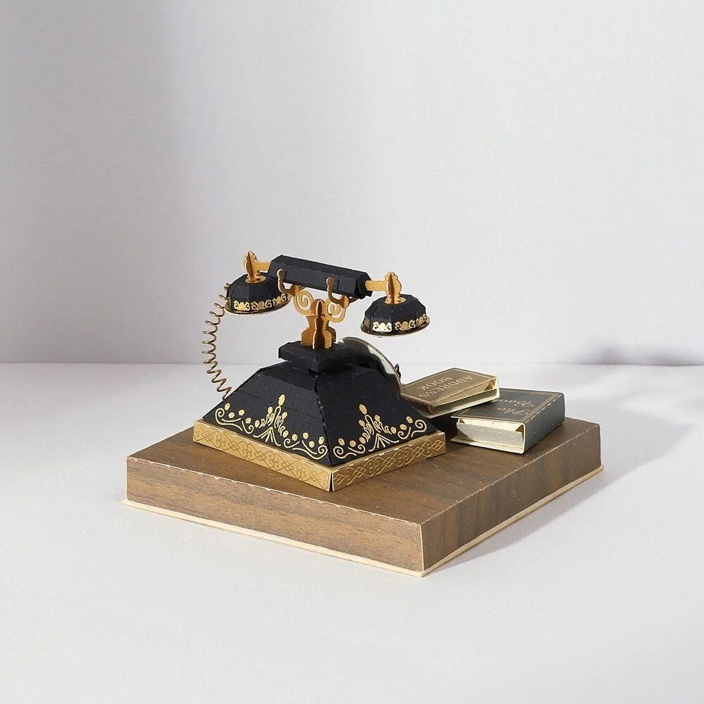 Paper Thought: Lasercut Paper Model Antique Telephone – Monsterthreads