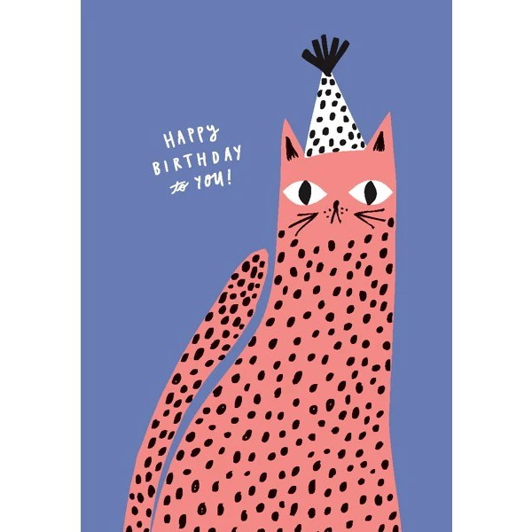 Badger & Burke: Greeting Card Spotted Cat Birthday – Monsterthreads