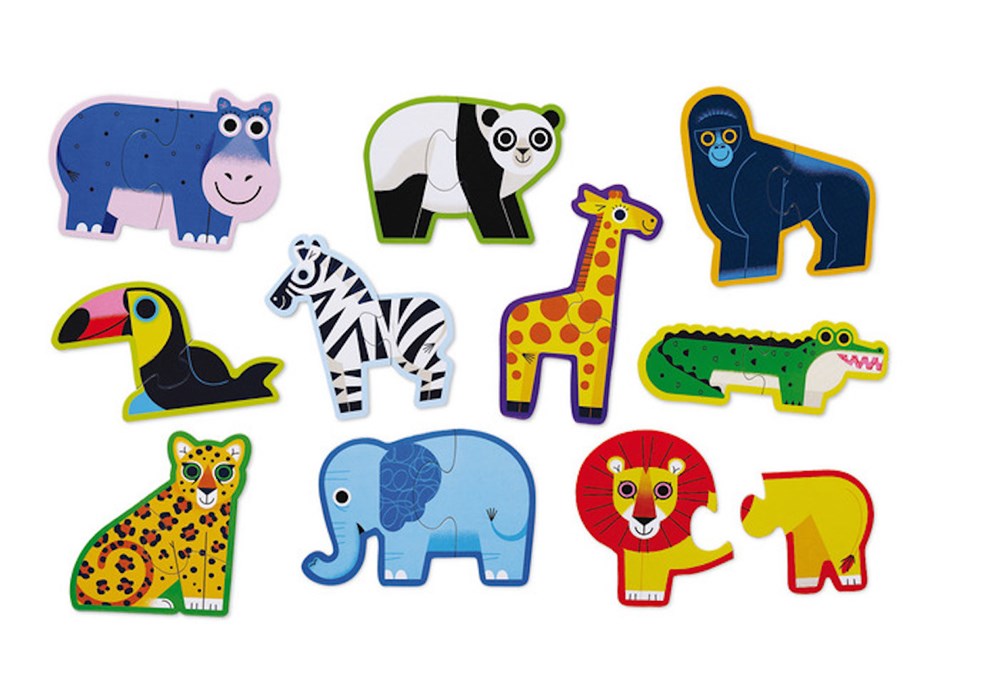 Crocodile Creek: 2pc Puzzles Let's Begin Jungle – Monsterthreads