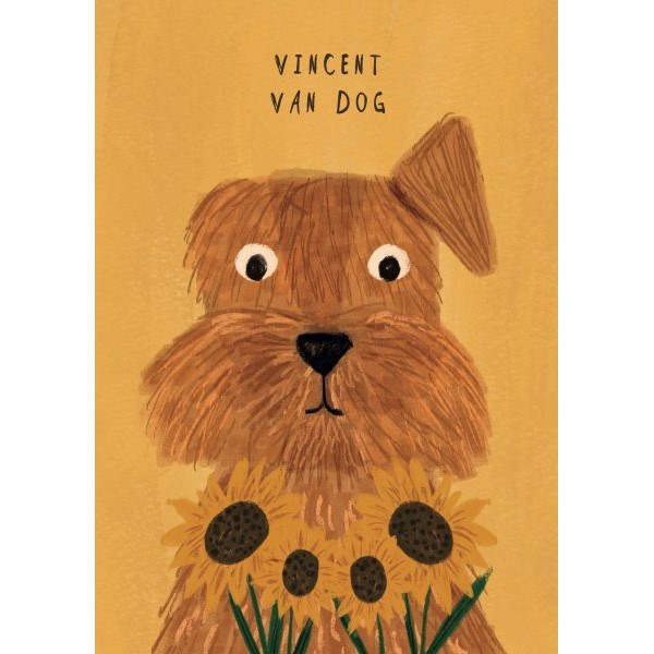 Niaski: Greeting Card Vincent Van Dog – Monsterthreads