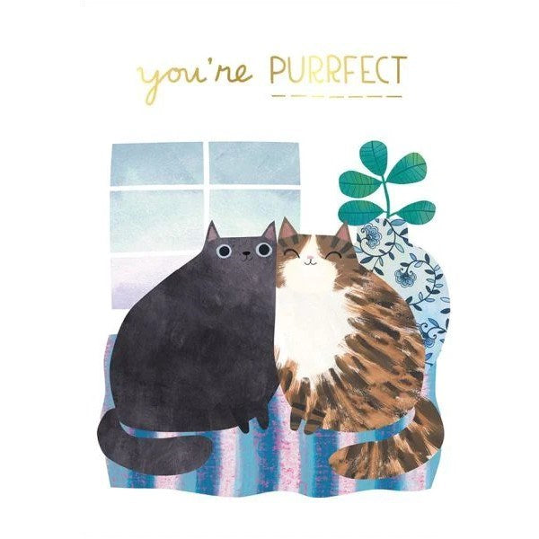 Ohh Deer: Foil Greeting Card You're Perfect Cats – Monsterthreads